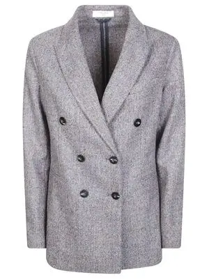 CIRCOLO 1901 Wool-silk Blend Quilted Jacket For - Multicolor