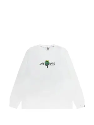 AAPE BY *A BATHING APE Aapeunvs Graphic-print Long-sleeve T-shirt - White