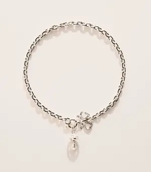 VIVIENNE WESTWOOD Crystal And Faux Pearl Rigoberta Pendant Necklace - Silver