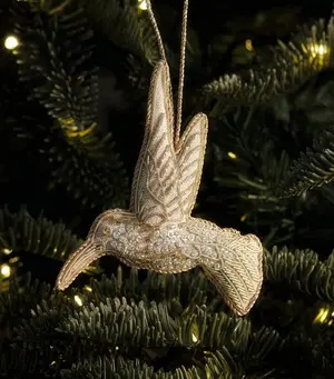 KATIE LARMOUR Beaded Hummingbird Tree Decoration