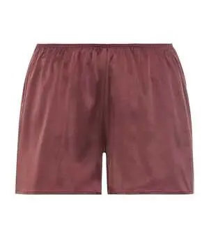 Hanro Silk Grand Central Pyjama Shorts - Red