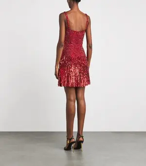 Jenny Packham Embellished Nima Mini Dress - Red