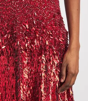 Jenny Packham Embellished Nima Mini Dress - Red
