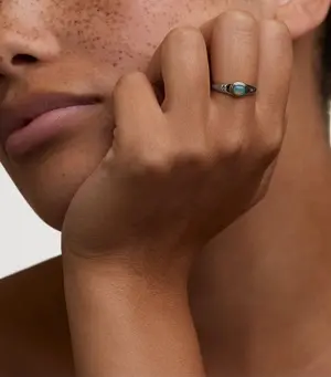 ASTRID & MIYU Rhodium-plated Cosmic Ring - Silver