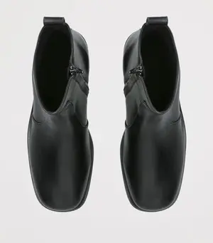 Studio Nicholson Leather Square-toe Ankle Boots