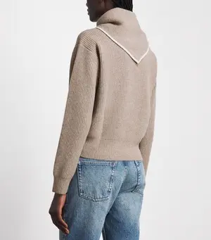 Sandro Wool-cashmere Bandana Sweater - Brown