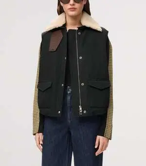 Loewe Technical Shearling-collar Gilet