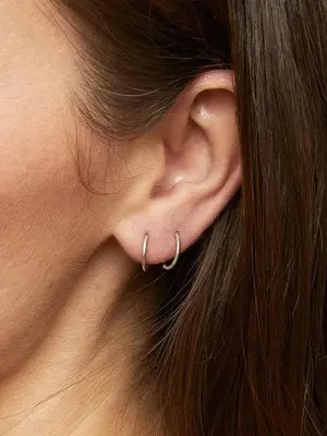 ORADINA 14k Easy Day Petite Hoops