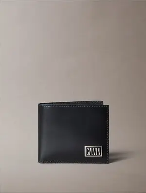 Calvin Klein Graphic Logo Billfold Coin Wallet - Black