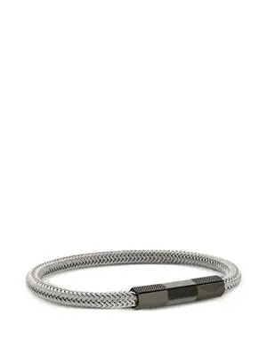 ASTON MARTIN Magnetic-clasp Woven Bracelet - Silver