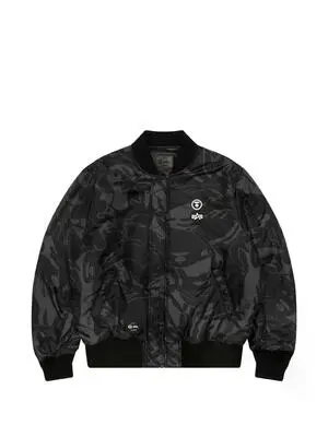 AAPE BY *A BATHING APE X Alpha Embroidered Reversible Jacket