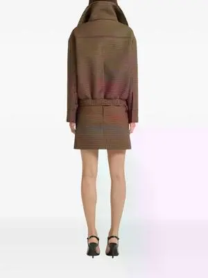 COURREGES Houndstooth High-collar Jacket