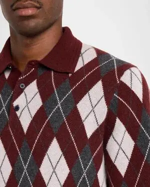 Simkhai Apos;s Callum Argyle Polo Sweater