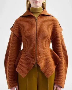 Zimmermann Valiant Utility Wool-blend Cardigan - Rust
