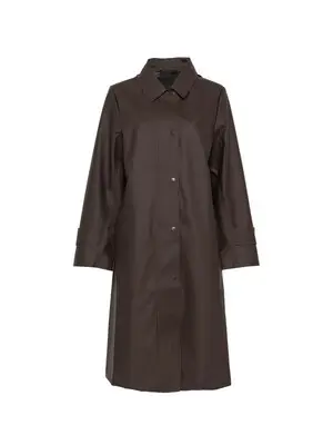 Rains Nara Long Jacket - Brown