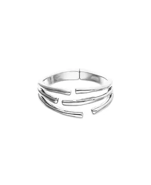 UNODE50 Bracelet Plated In Sterling In The Shape Of Several Tubes - Silver