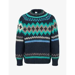 Paul Smith Fair-isle Alpaca-wool Jumper - Black