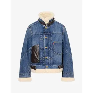 SACAI X LEVI'S Sherpa Denim Jacket - Blue