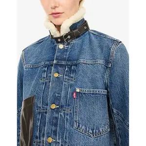SACAI X LEVI'S Sherpa Denim Jacket - Blue