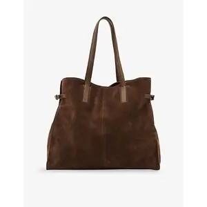 REISS Indigo Suede Tote Bag