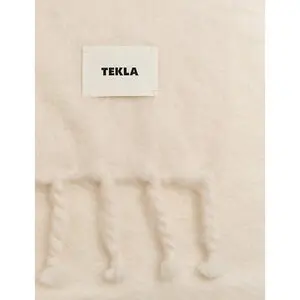 TEKLA Logo-patch Mohair Wool-blend Blanket
