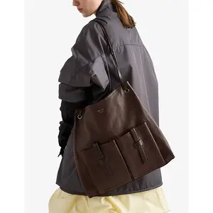 Prada Route Extra-large Leather Top-handle Bag