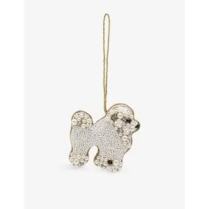 ANNA + NINA Poodle Beaded Christmas Ornament - One-color