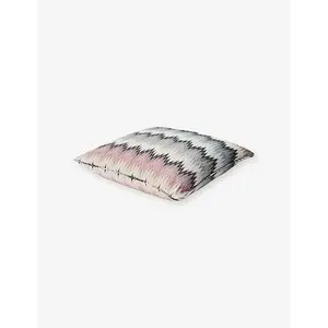 Missoni Phrae Chevron Jacquard Woven Cushion - Grey Multicolor