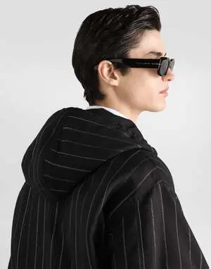 Dolce & Gabbana Padded Pinstripe Bomber Jacket - Multicolor