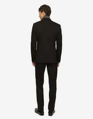 Dolce & Gabbana Double-breasted Stretch Wool Martini-fit Suit
