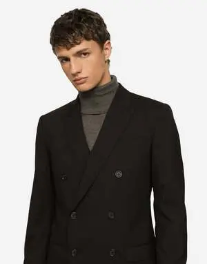 Dolce & Gabbana Double-breasted Stretch Wool Martini-fit Suit
