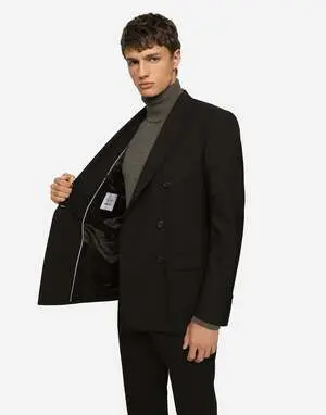 Dolce & Gabbana Double-breasted Stretch Wool Martini-fit Suit