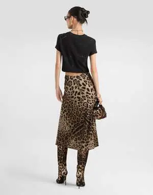 Dolce & Gabbana Leo- Viscose Jersey Skirt - Print