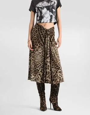 Dolce & Gabbana Leo- Viscose Jersey Skirt - Print