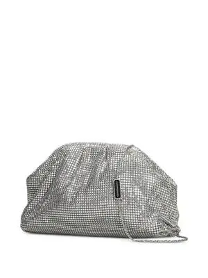 TWENTY FOURHAITCH Petra Crystal-embellished Clutch Bag - Silver