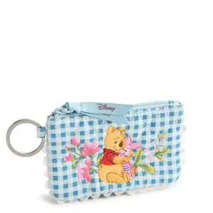VERA BRADLEY Disney Zip Id Case In Winnie The Pooh Springtime Gingham - Blue