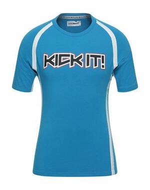 BIKKEMBERGS T-shirt Size Cotton, Elastane - Azure