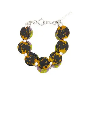 Dries Van Noten Handmade Glass Component Small Bracelet In Brown