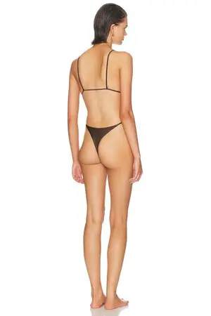 Eterne Brooks One Piece Swimsuit In Chocolate
