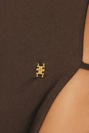 Eterne Brooks One Piece Swimsuit In Chocolate
