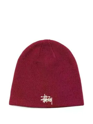 StÜssy Basic Logo-embroidered Beanie Hat - Red
