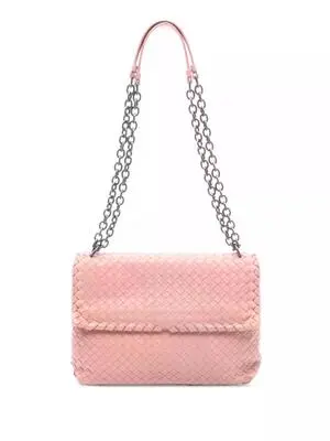 Bottega Veneta 2012-2026 Small Nappa Intrecciato Olimpia Shoulder Bag - Pink