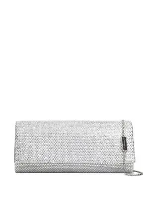 TWENTY FOURHAITCH French 75 Crystal-embellished Clutch Bag - Silver
