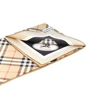 Burberry Check Silk Scarf - Beige