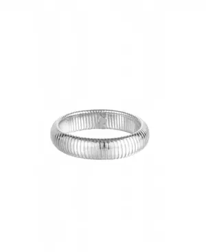 RETRO CHIC Large Gladiator Minimalist Bracelet - Silver