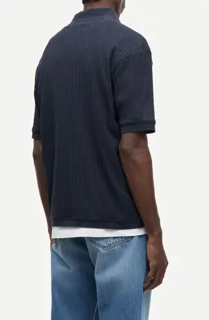 Samsøe Samsøe Sajase Ribbed Cotton Blend Polo