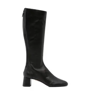 AQUAZZURA Saint Honore 50 Leather Knee-high Boots - Black