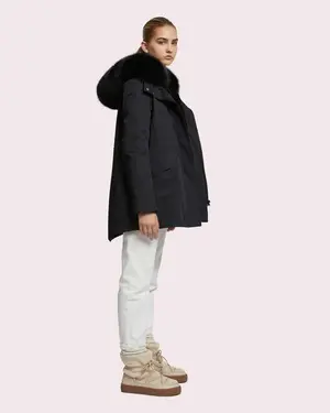 YVES SALOMON Logo Parker Coat
