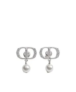 Dior Cd Parure Earrings - Silver