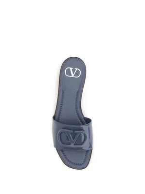 Valentino Garavani Vlogo Patent Slide Sandals